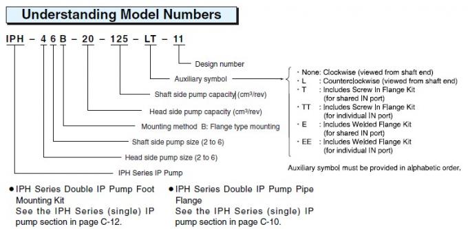 Bomba de engranaje del doble de Nachi IPH-66A-80-80-EE-11